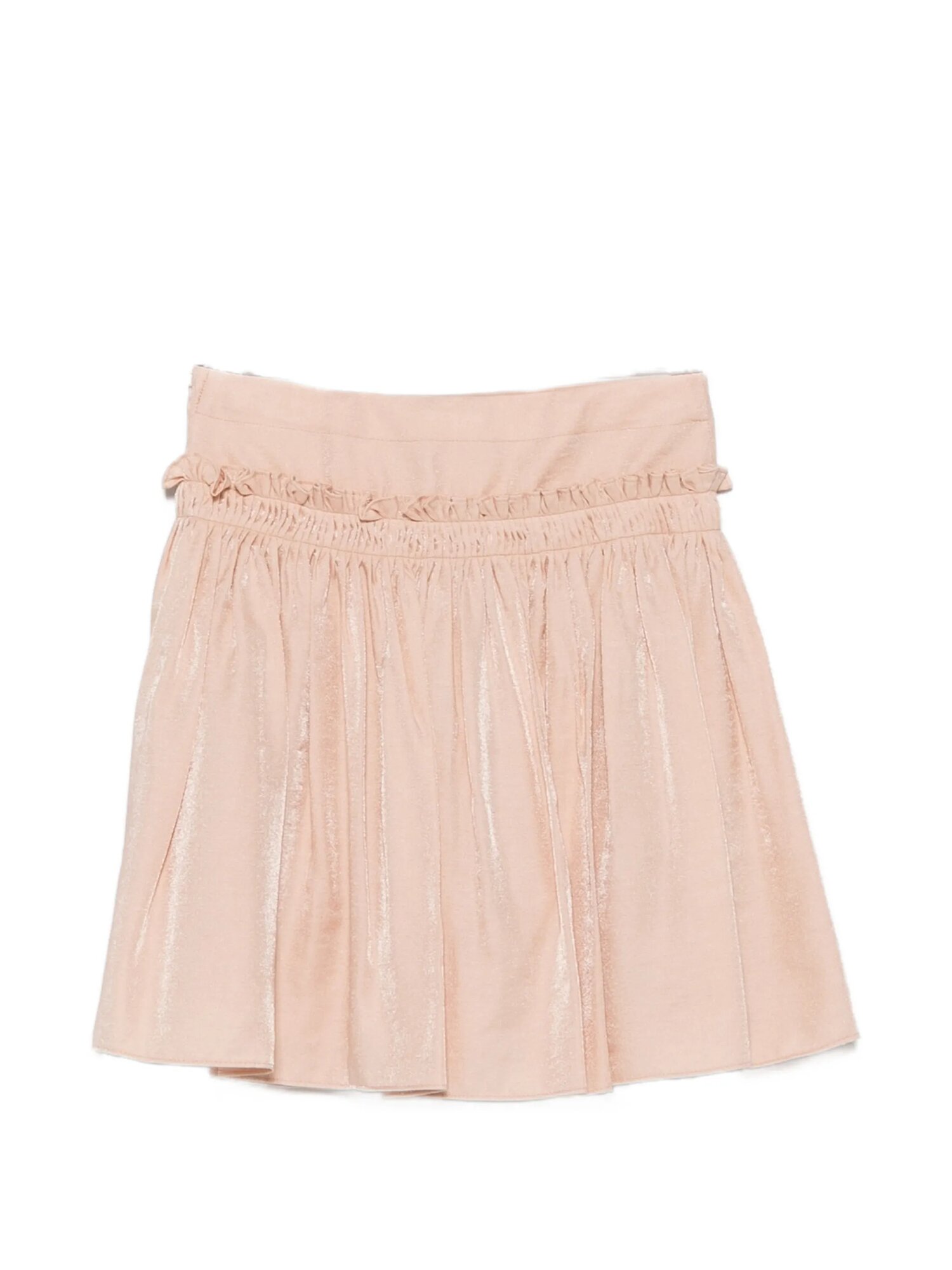 Юбка EMPORIO ARMANI Ruffled-trim flared skirt, размер 6 лет, розовый — фото 1