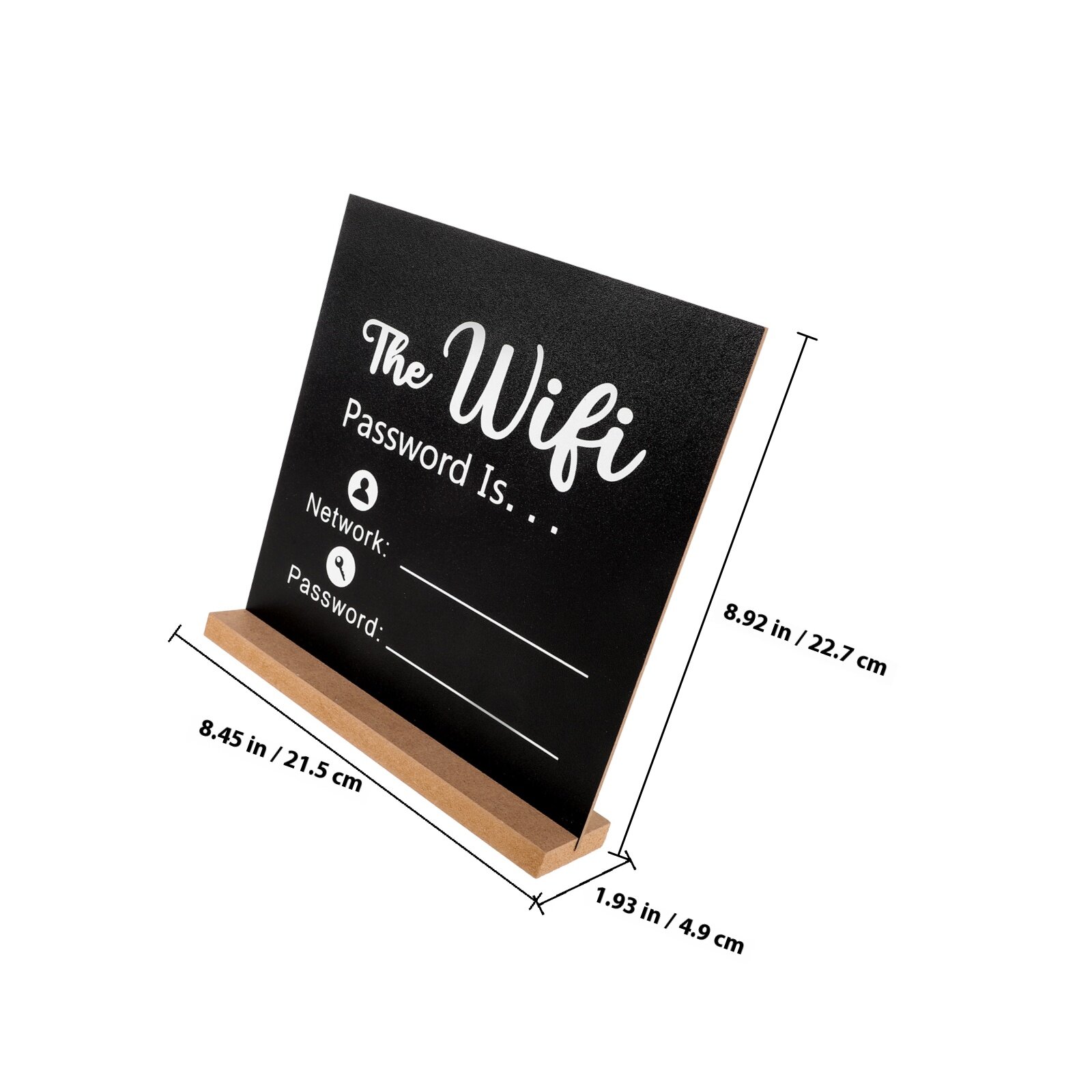 Деревянная Подставка Для Пароля Wi Fi С Черным Основанием 22 70X21 50X4 90Cm