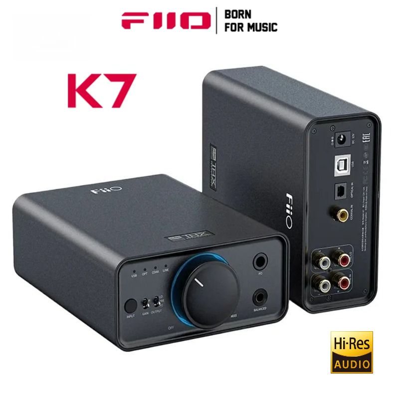 FiiO K7 Сбалансированный ЦАП-усилитель настольной гарнитуры Hi Fi