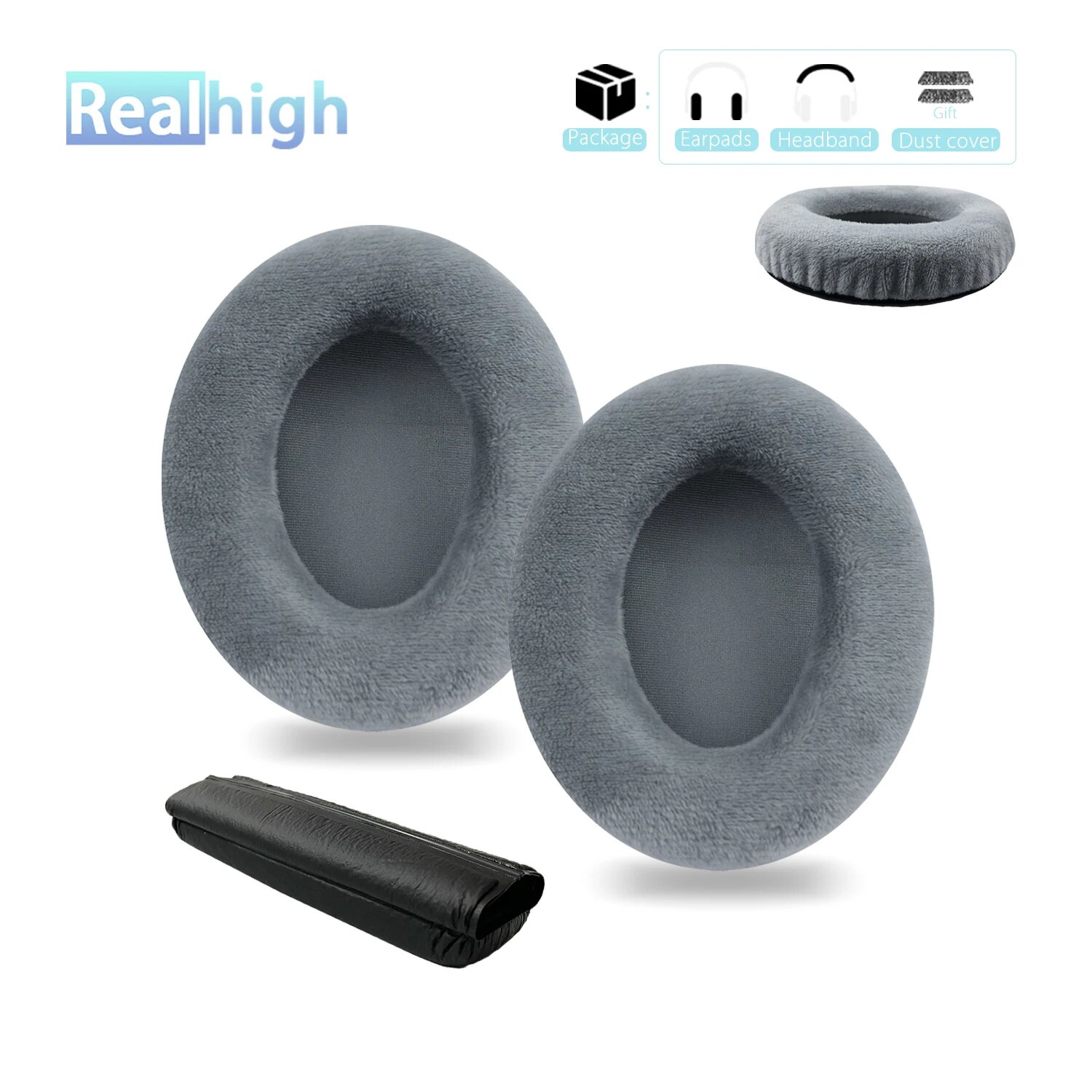 Realhigh Replacement Earpad For SENNHEISER HD280 HD280PRO Headphones Thicken Memory Foam Cushions Headband