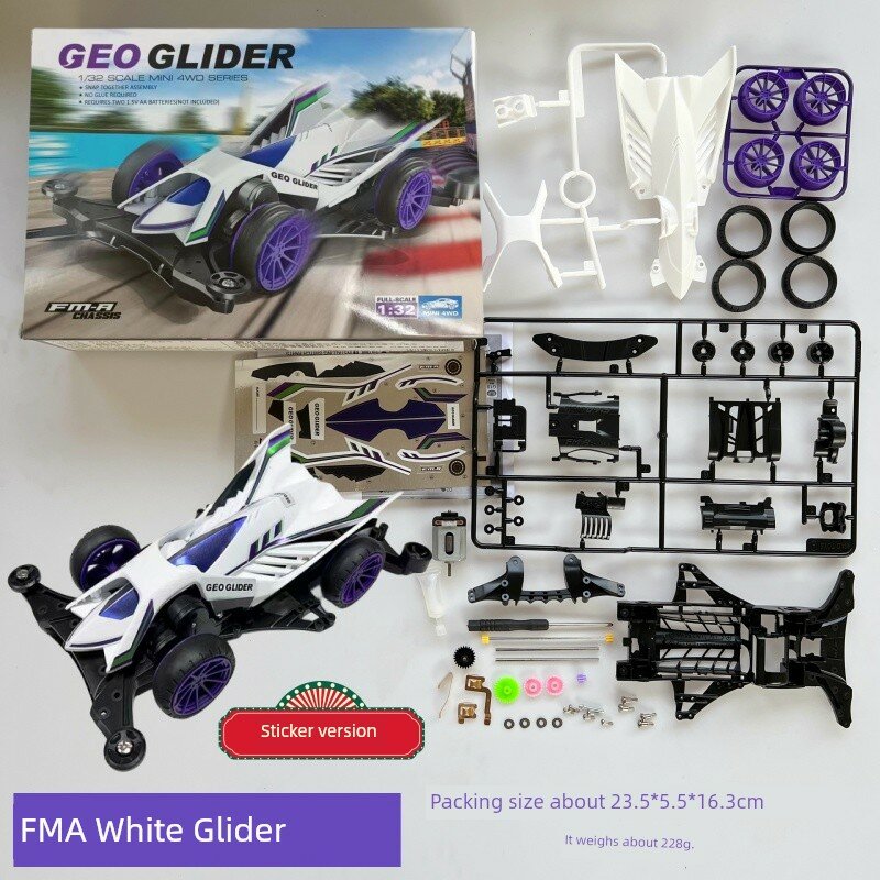 Комплект для сборки FMA White Glider с батареей и отверткой, высокоскоростной 4-колесный привод