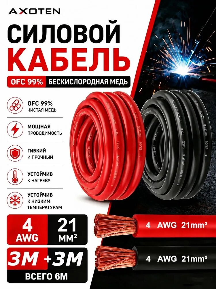 AXOTEN Удлинитель кабеля, 3 м, малиновый, классическое исполнение модели