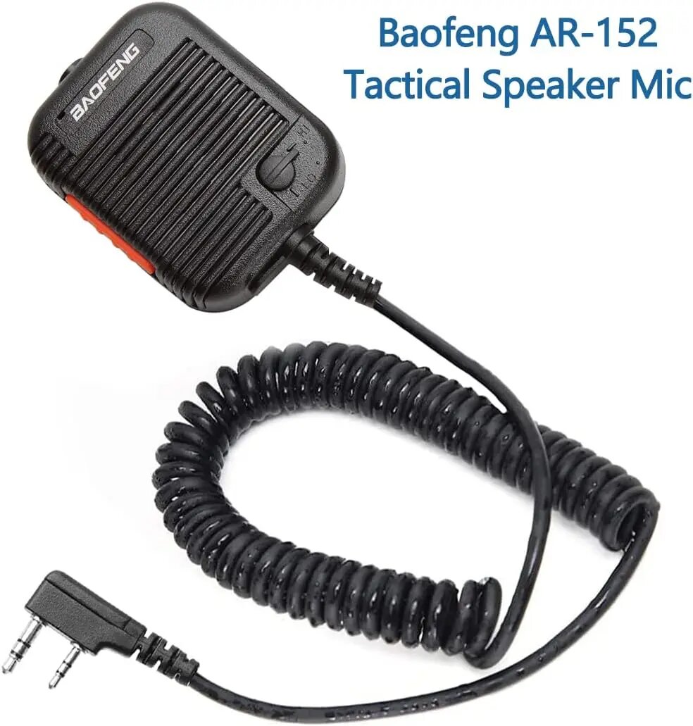 Тактический динамик-микрофон BAOFENG BS-UV25 Черный, черный