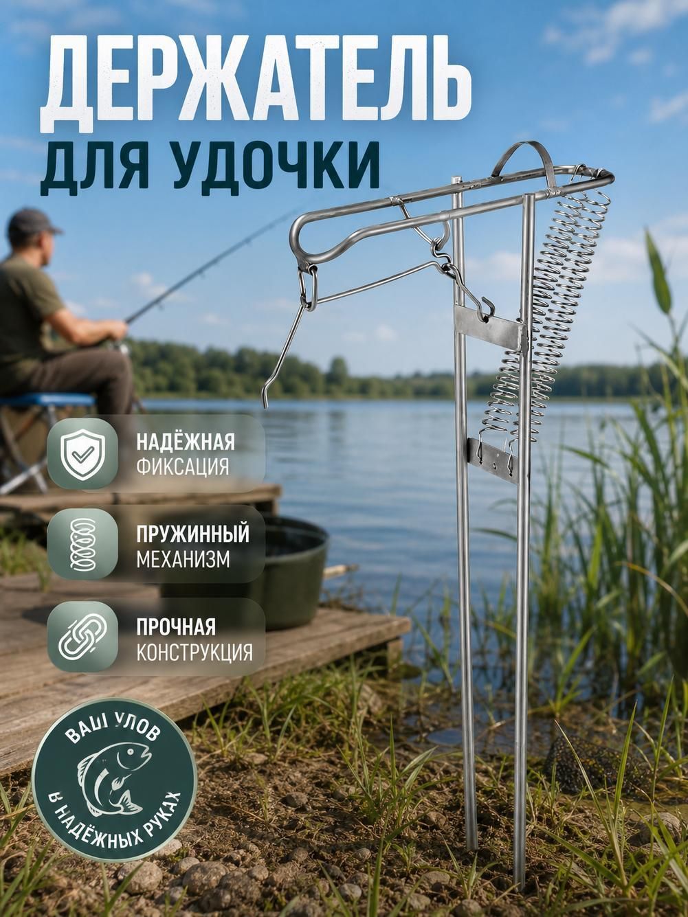 Держатель для удочки автоподсечка, пружина