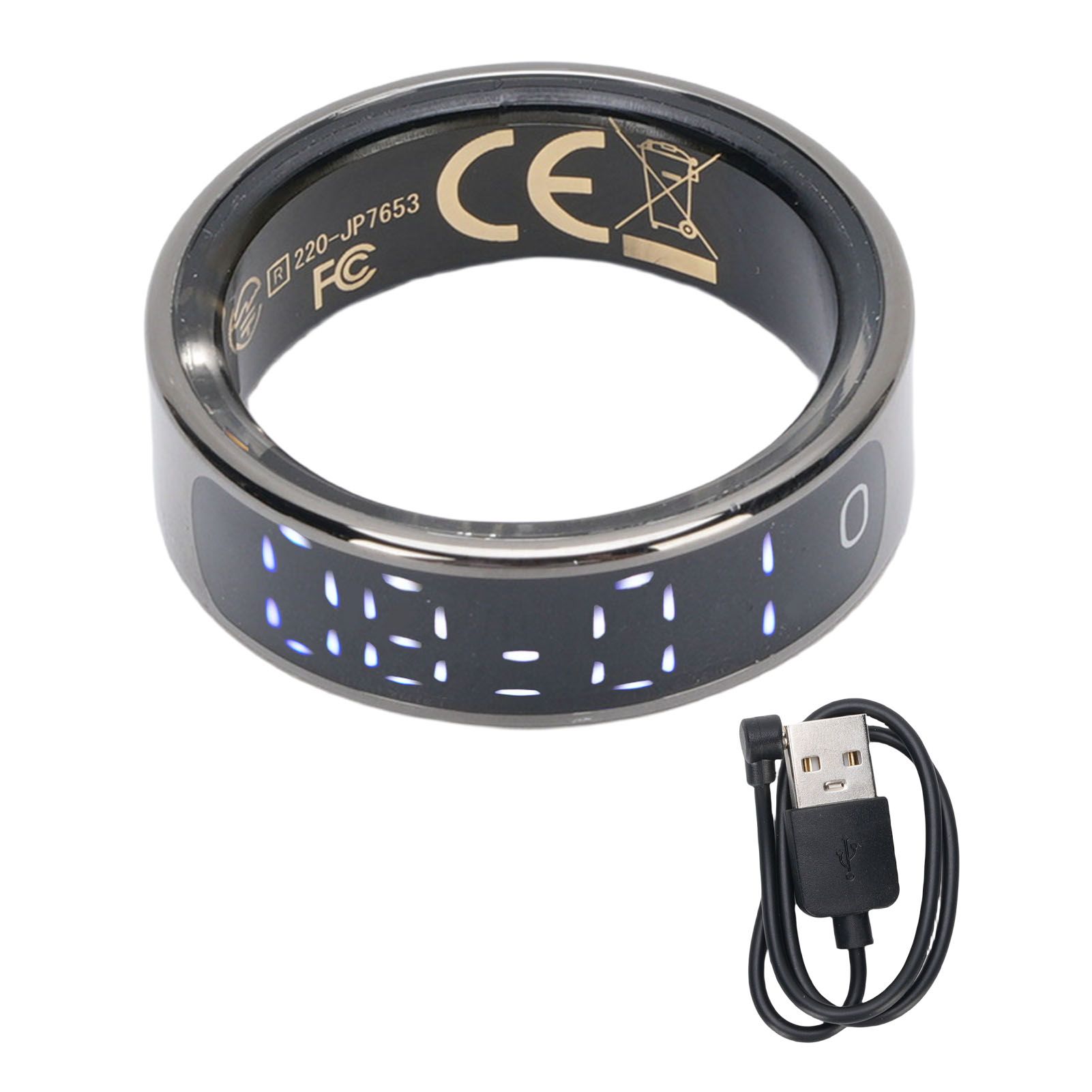 Smart Ring Fitness Tracker с счётчиком шагов с управлением жестами Трекер здоровья для спортивного мониторинга для деловых поездок размером 20,4 мм