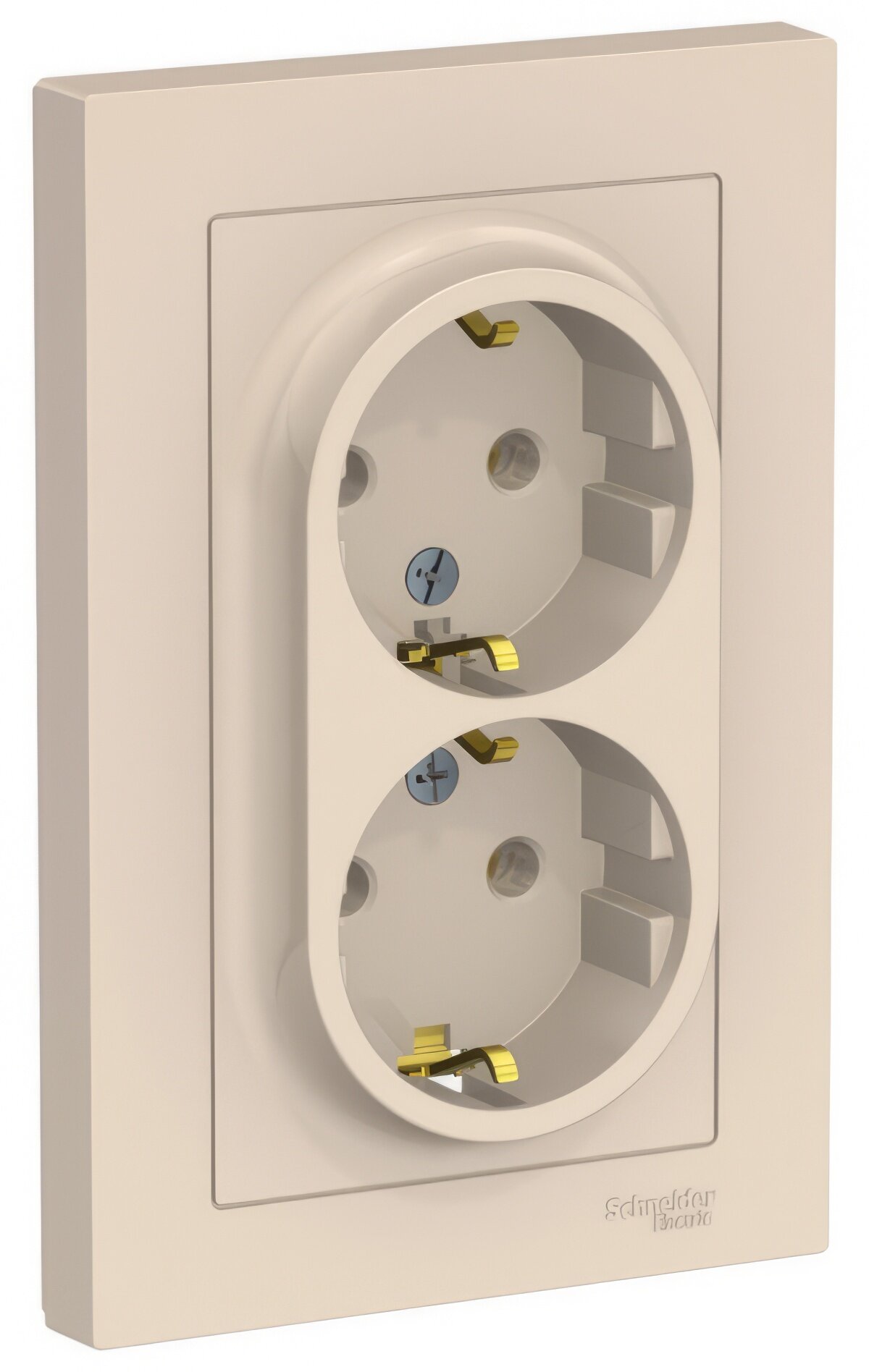 Розетка 2 поста SCHNEIDER ELECTRIC Atlas Design с/з бежевый
