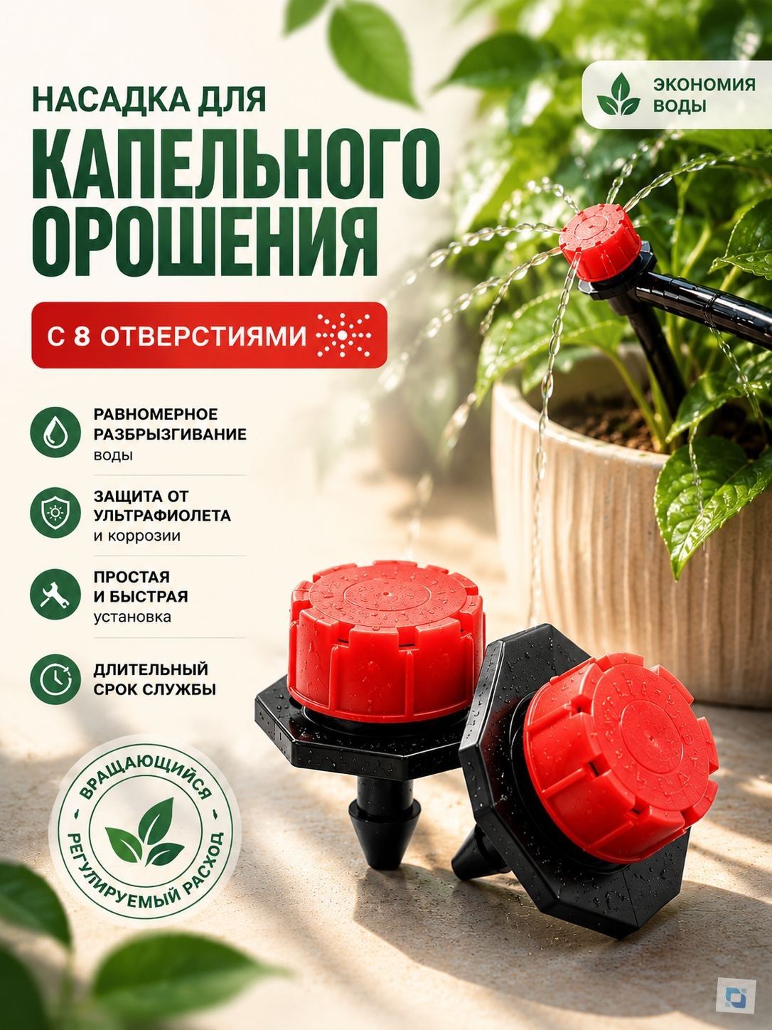 Капельница для капельного полива, Биопластик