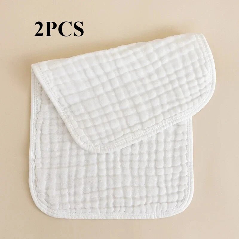 Муслиновые слюнявчики для отрыжки из хлопка 25x50 см C110-White-2pcs