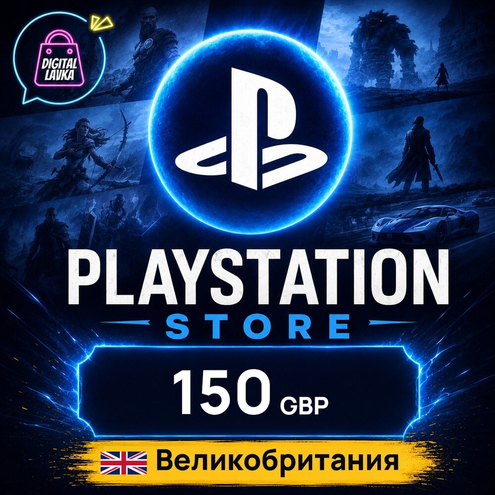 PlayStation Network (PSN) Великобритания · GBP 150 — карта оплаты, цифровой код пополнения счёта, моментальная доставка