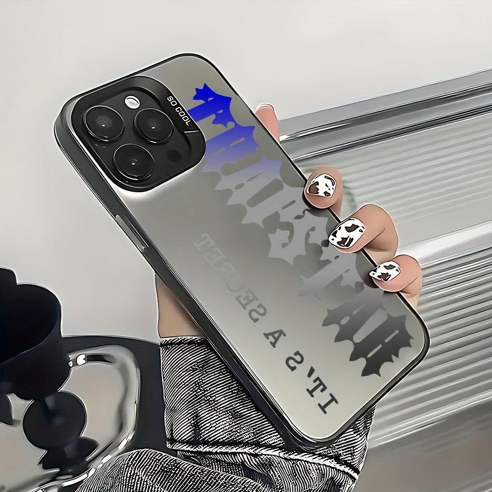Чехол на Aйфон 11 Про / IPHONE 11 PRO черное с принтом Синий готический шрифт силиконовый противоударный