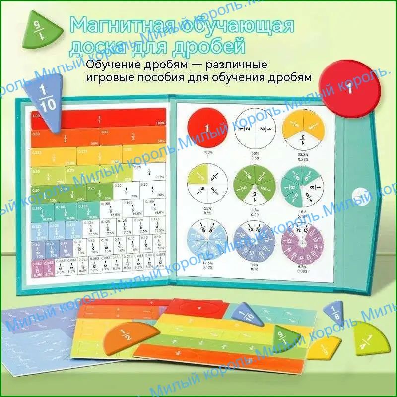 LCМагнитная книга "Дроби и проценты"