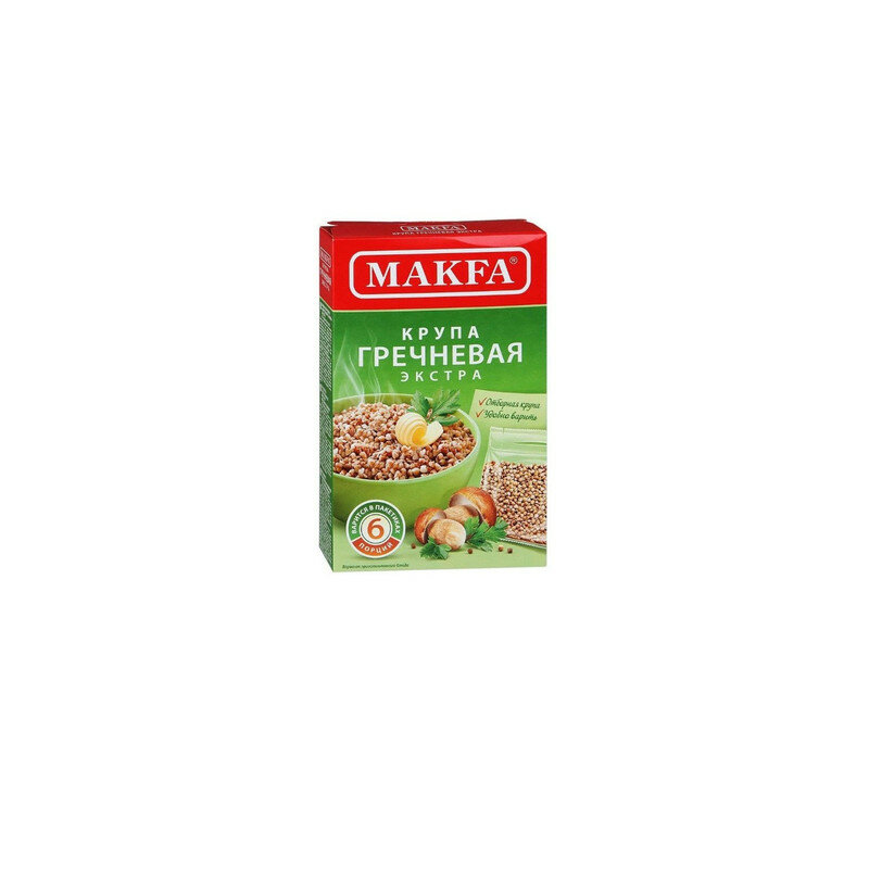 Makfa Ядрица гречневая зеленая, 66 гр. х 6 пак.