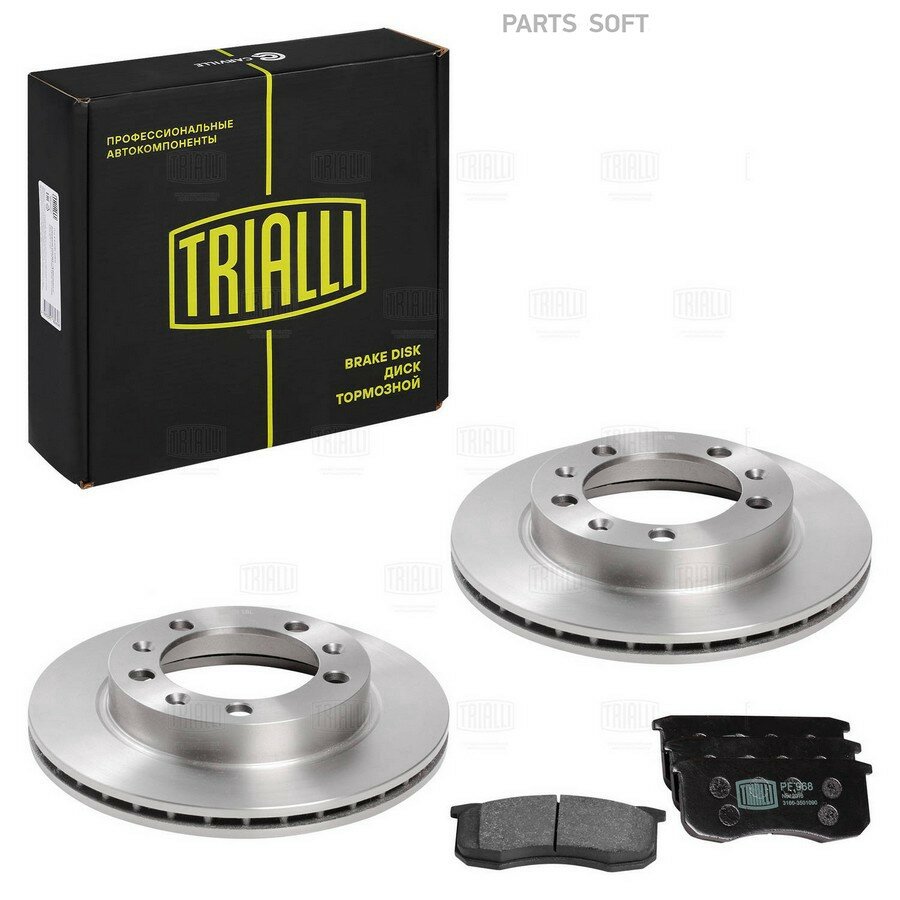 TRIALLI BK160 Комплект торм. дисков и колодок для а/м УАЗ 3160 перед. (BK 160)