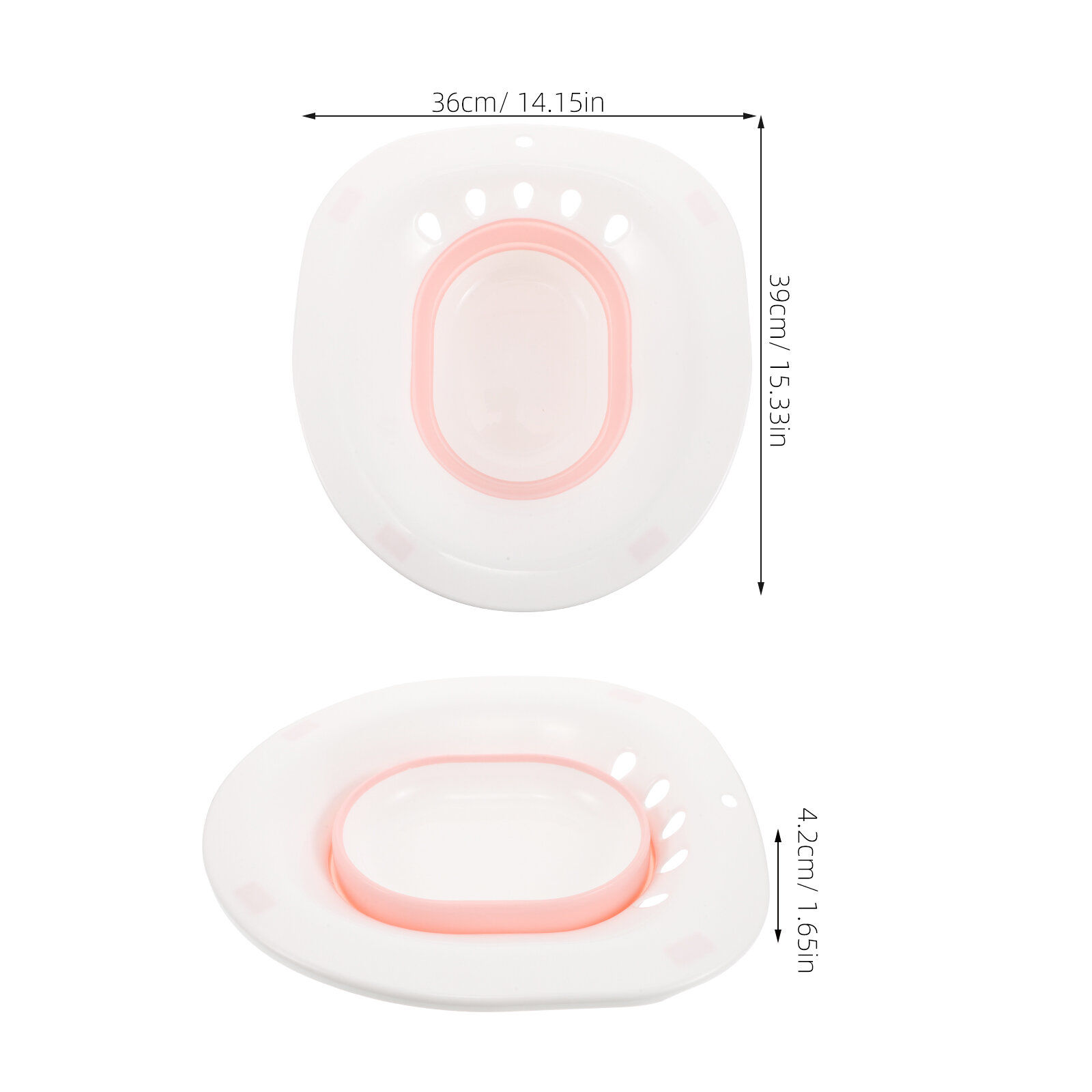 Sitz Bath Basin Для Ухода За Геморроем И После Родов Пластиковый Бассейн Для Беременных И Пожилых 39.00X36.00X4.20Cm