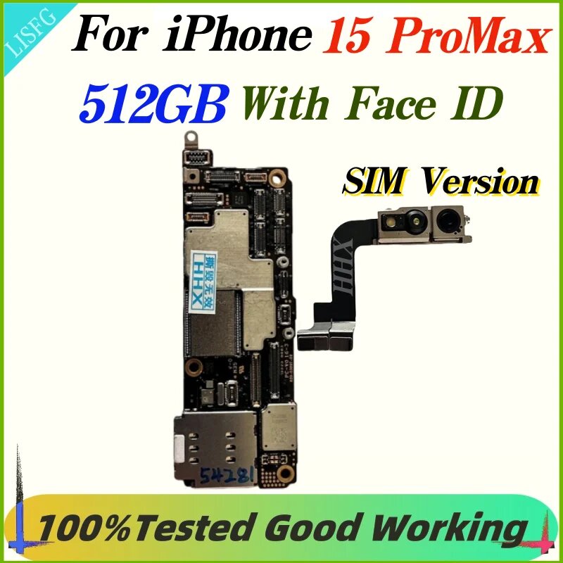 Для iPhone 15/15 Pro разблокированная материнская плата, полностью 15ProMax 512G Face