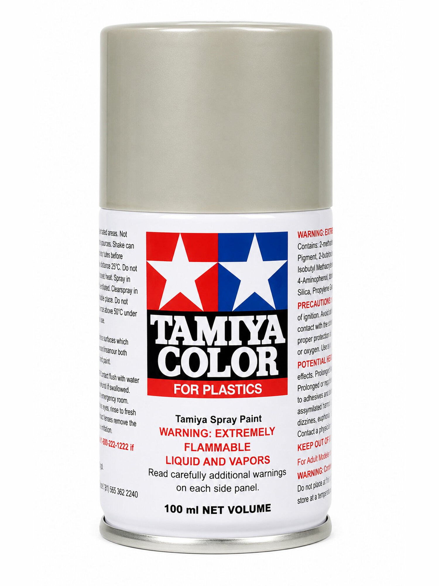 Краска лаковая аэрозольная Tamiya Color Lacquer TS-88 Titanium Silver 85088 глянцевый металлик, 100 мл