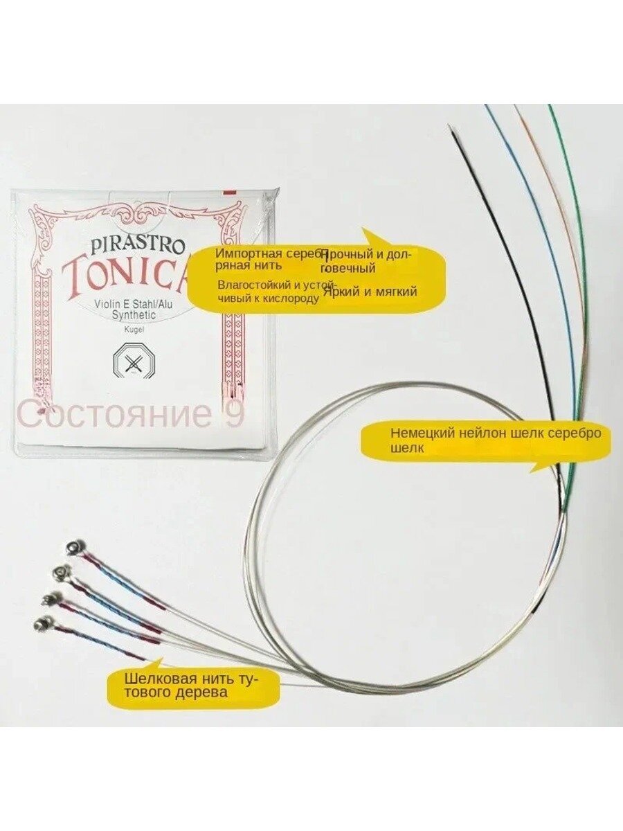 Tonica Violin 4/4 Комплект струн для скрипки (синтетика), Pirastro 412021
