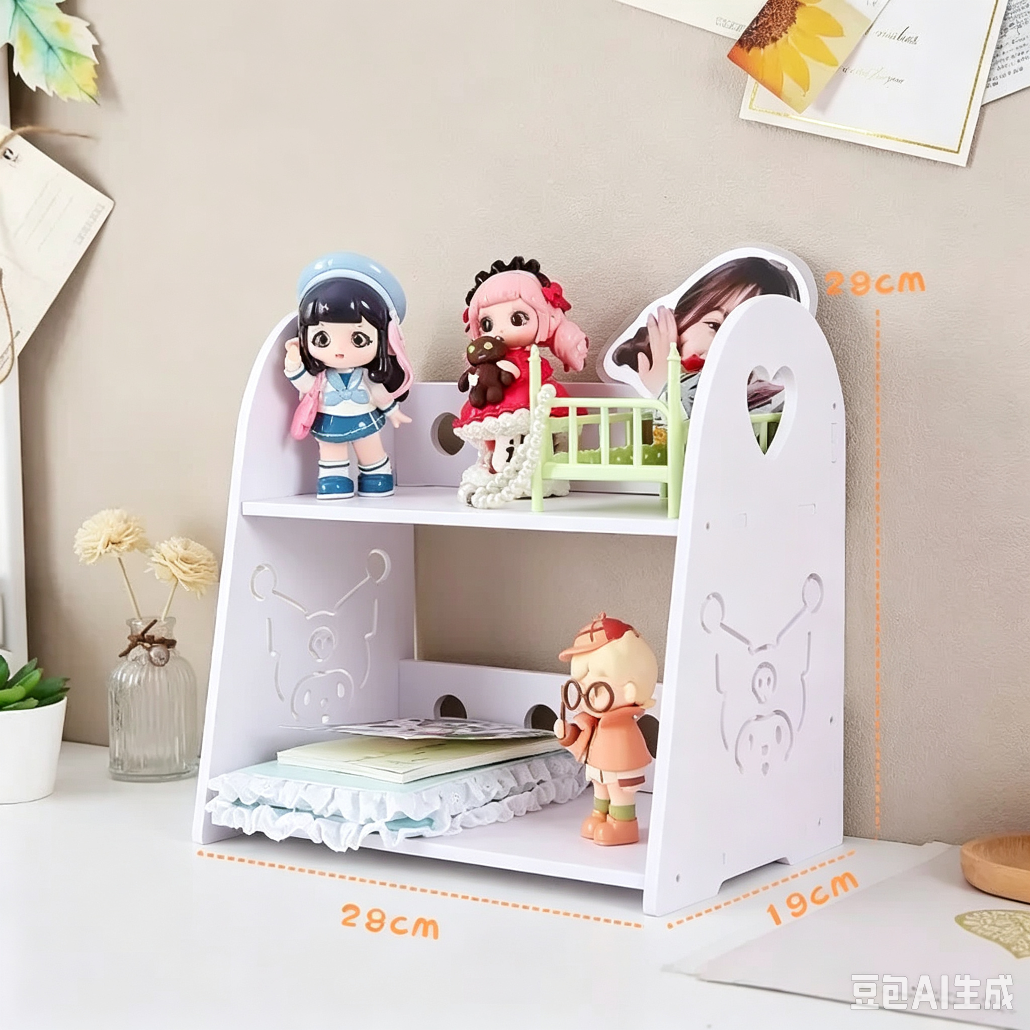 Настольный стеллаж Sanrios Hello Kittys для хранения вещей, милый мультяшный аниме-стиль, кавайный, для дома, для