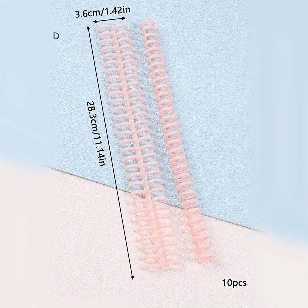 Пластиковые кольца для переплета 30 отверстий J2506101 10Pcs Pink