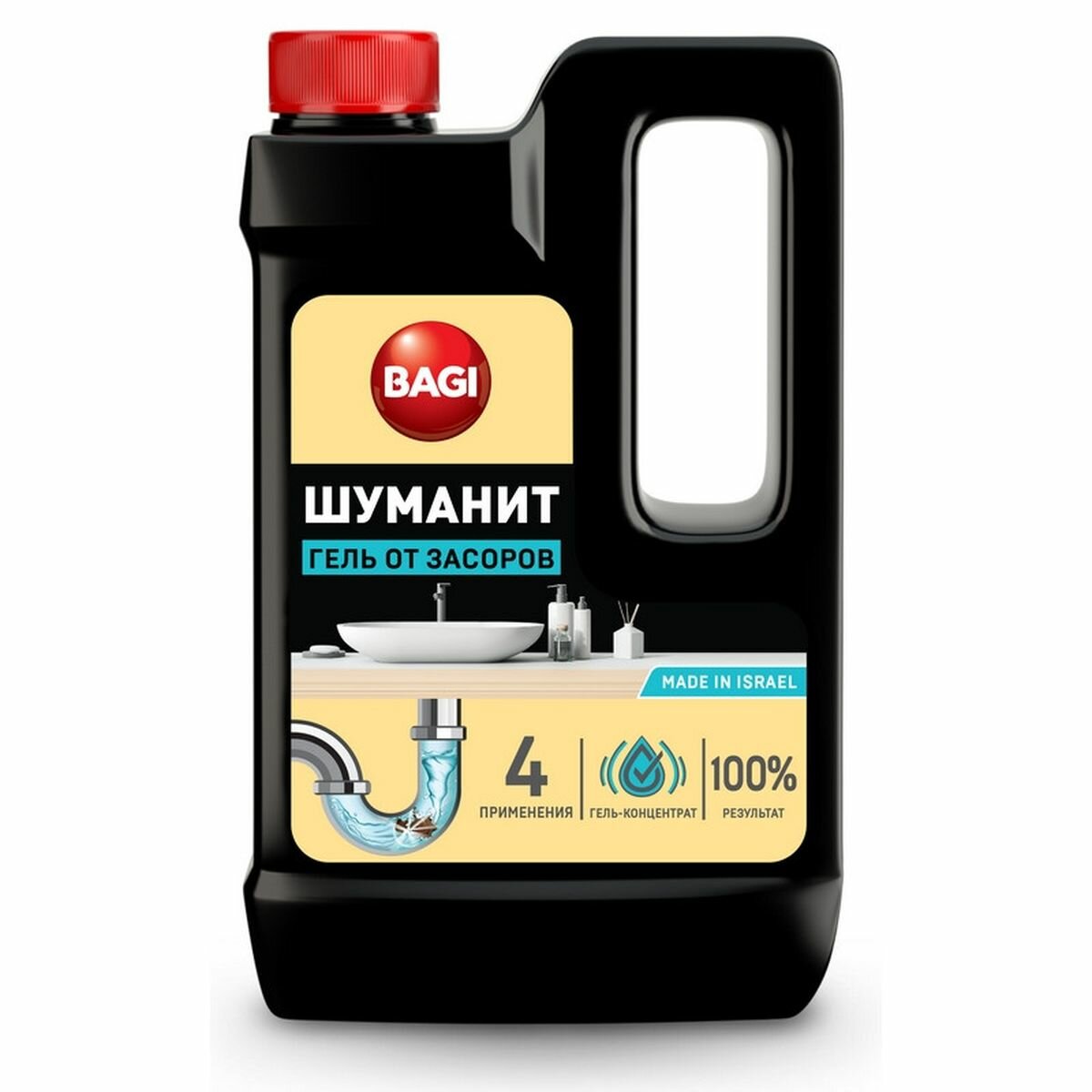 Средство для прочистки труб Bagi "Шуманит", гель, 450мл (H-209228-0), 12шт.