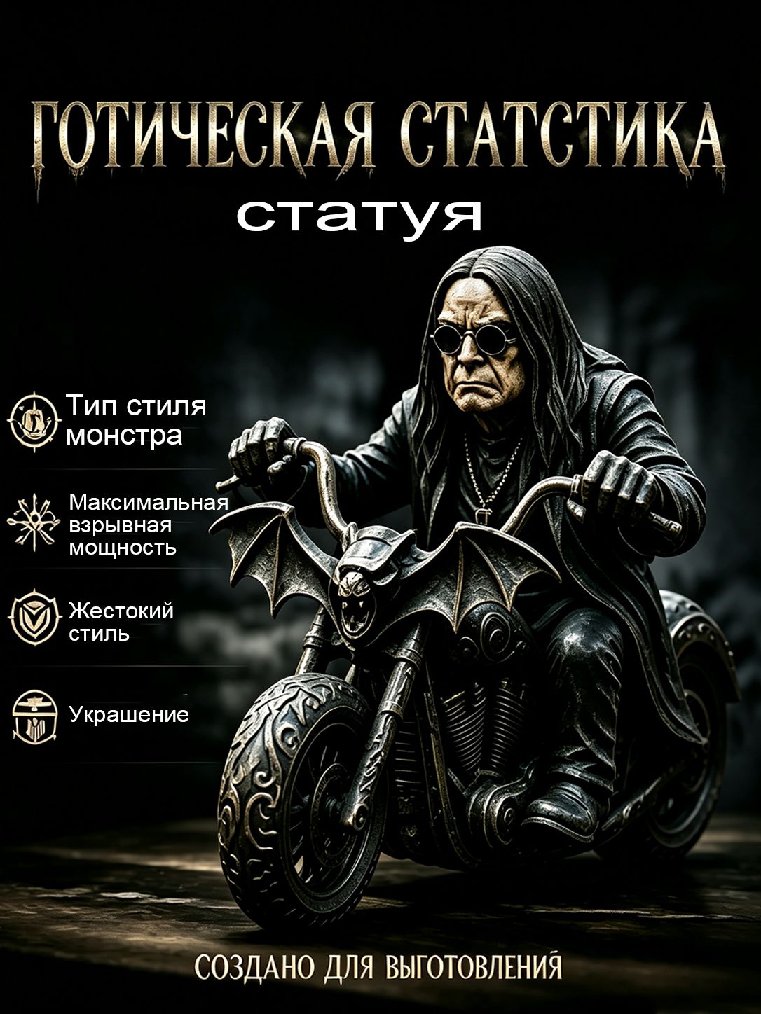 Статуэтка Рипер, высота 17 см, длина 15 см
