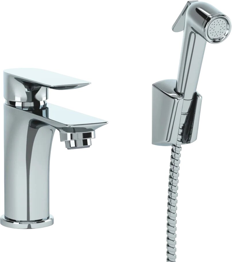 Комплект для раковины Paini Garda 76CR205/574 хром, глянцевый, кран для ванной в раковину, из латуни, рычажный, с керамическим картриджем, с функцией эк