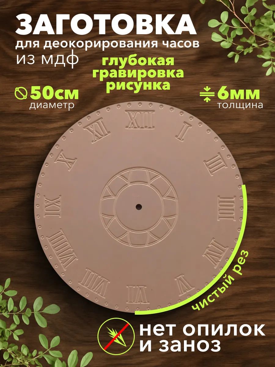 Заготовка для поделки настенных часов с циферблатом