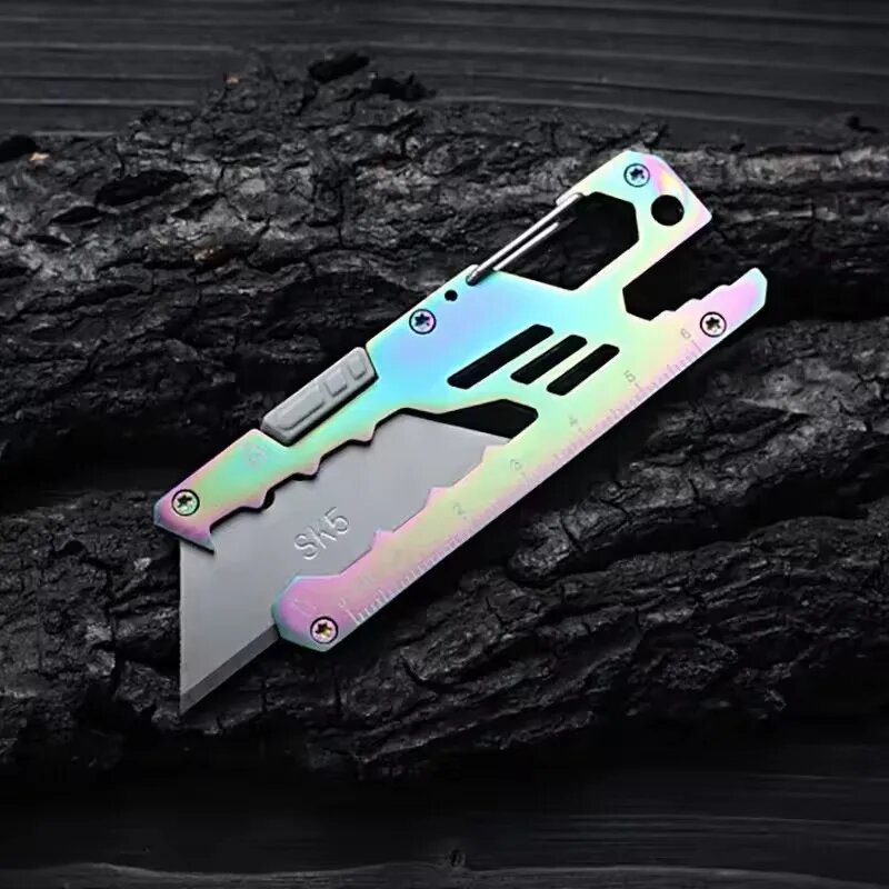 Многофункциональный нож SK5 5-в-1 из нержавеющей стали Colored Titanium