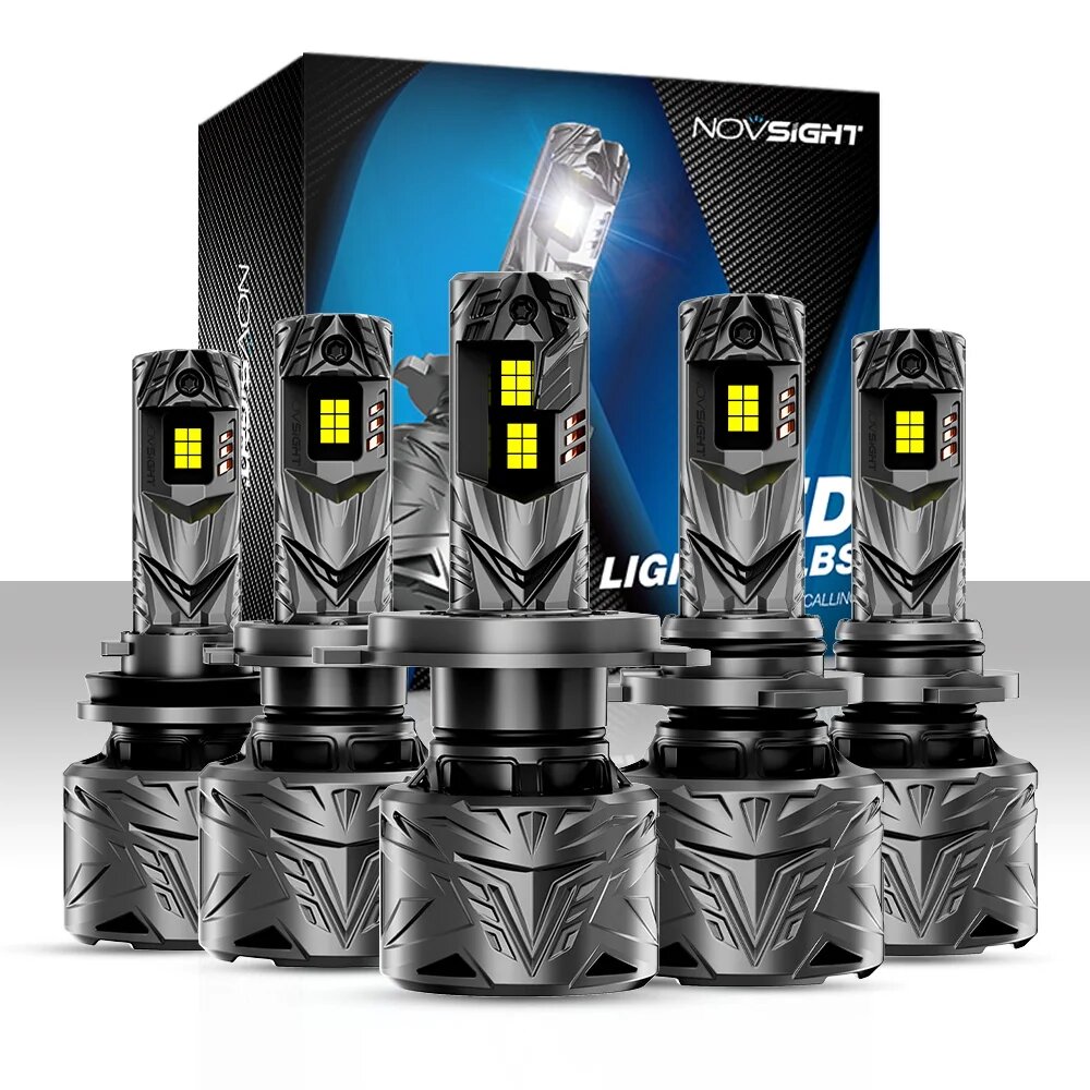 Светодиодные фары NOVSIGHT A500 N70 H4 для автомобиля H7 H11 9005/HB3 9006 9003 6500K 50000LM H11