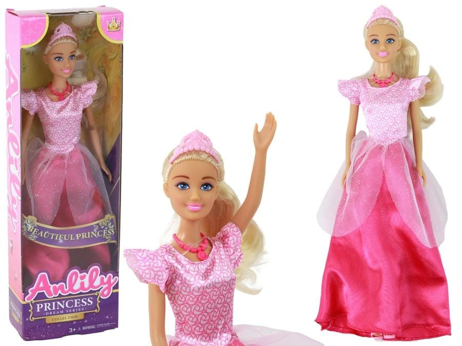 Кукла Lean Toys Anlily, светлые волосы, розовое платье, высота 30 см