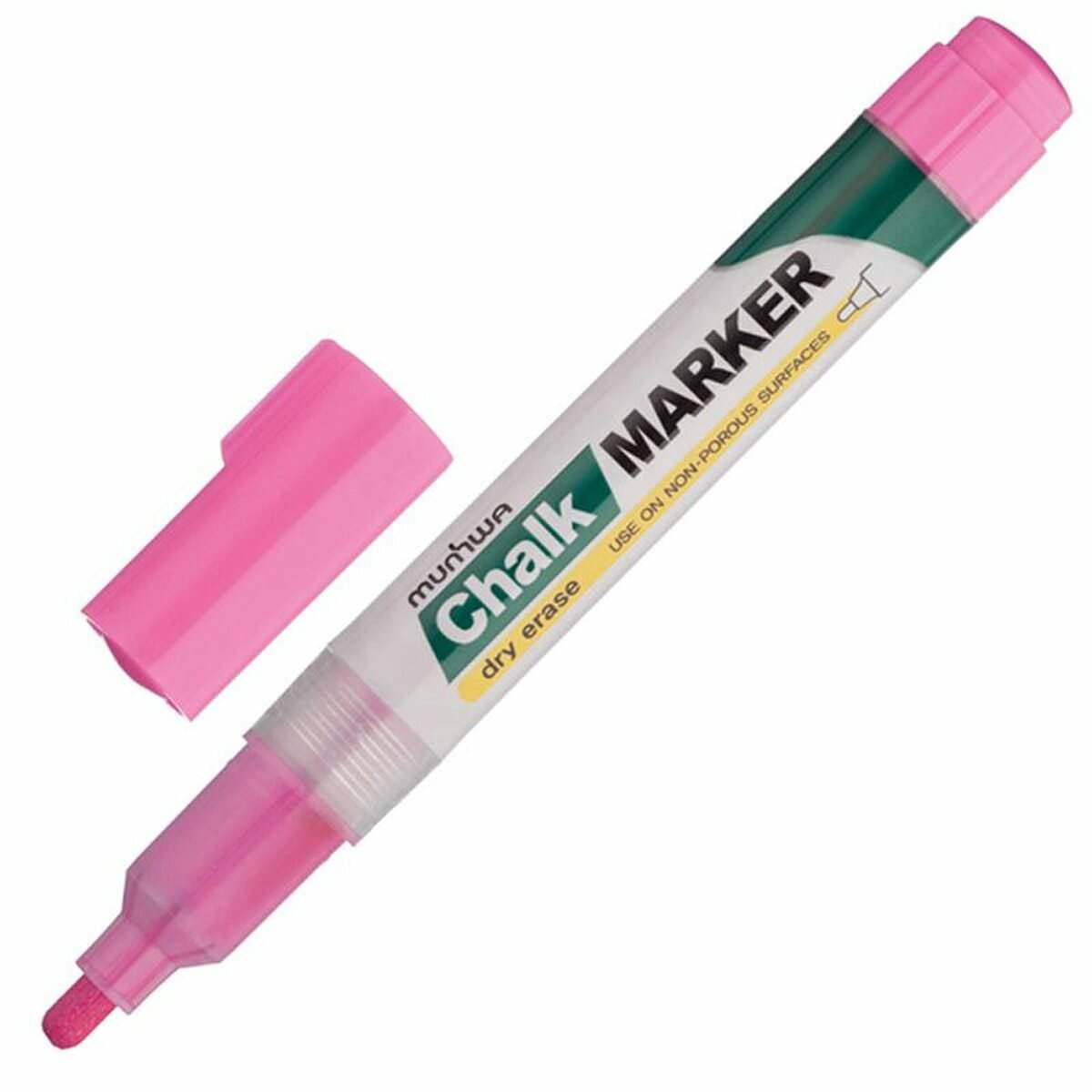 Маркер меловой MunHwa Chalk Marker (3мм, спиртовая основа, розовый) (CM-10), 1шт.
