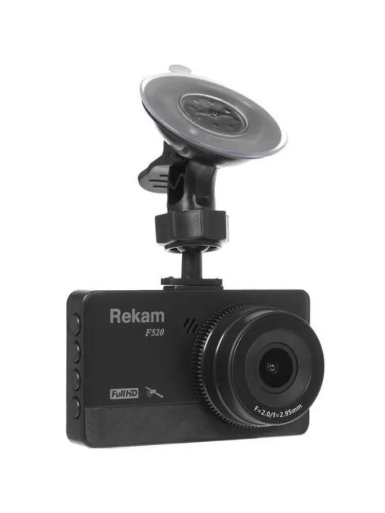 Видеорегистратор автомобильный Rekam F520 с GPS-трекером, фиксация скорости и координат, Full HD