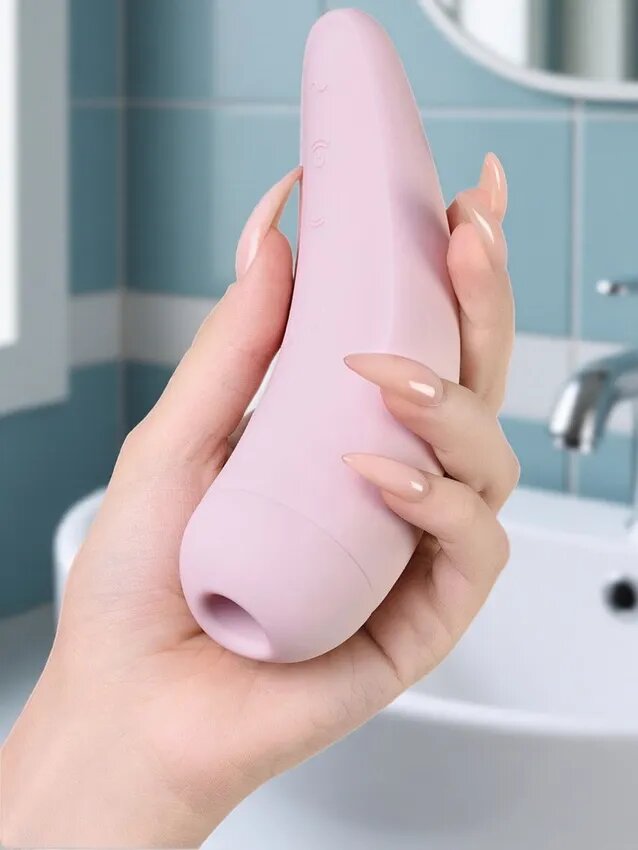 Розовый вакуум-волновой стимулятор Satisfyer Curvy 2+