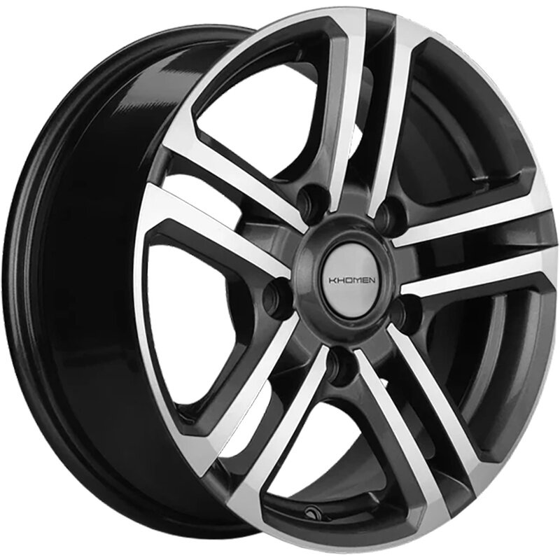 Диск колёсный литой Khomen Wheels KHW1602 16 дюймов 6.5J 5×139.7 вылет 40 dia 98.5 gray-fp