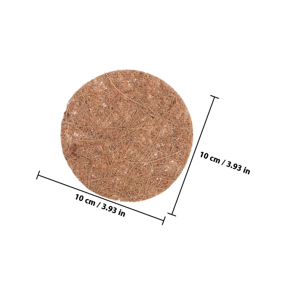 16 Штук Коconut Coir Nesting Pads Для Птиц И Цветочных Горшков 10.00X10.00X0.30Cm