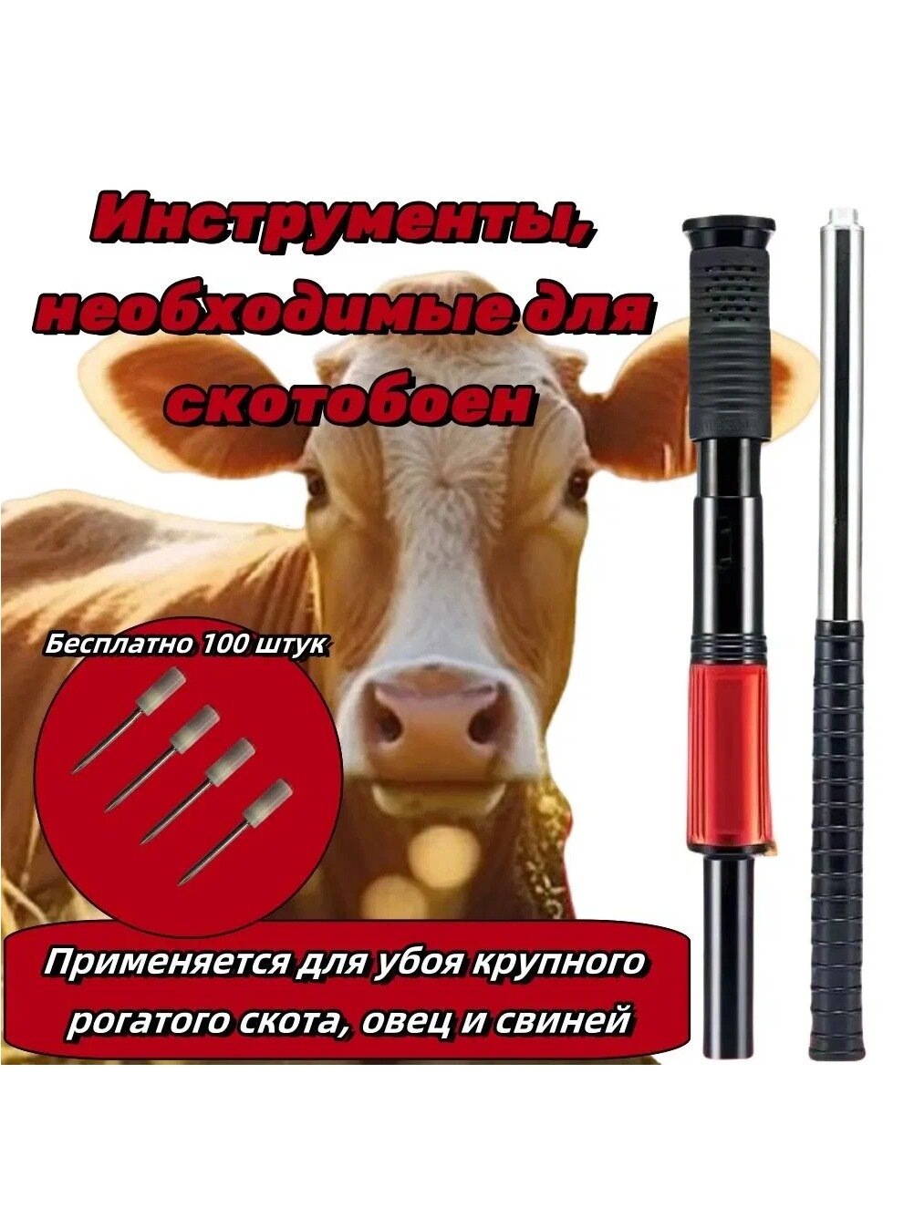 Для убоя и ощипа крупного рогатого скота, овец и свиней на скотобойняx
