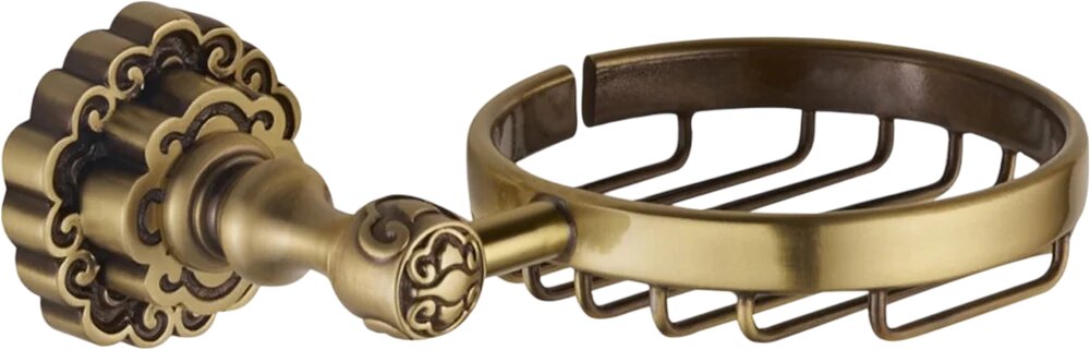 Мыльница Bronze de Luxe K25202 настенная, бронза, круглая