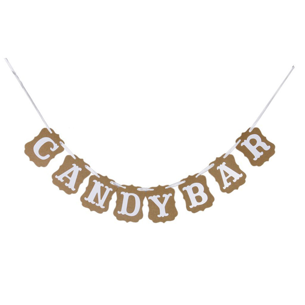 Гирлянда Из Картона, С Надписью Candy Bar, Для Свадебного И Праздничного Декора, 1 Штука