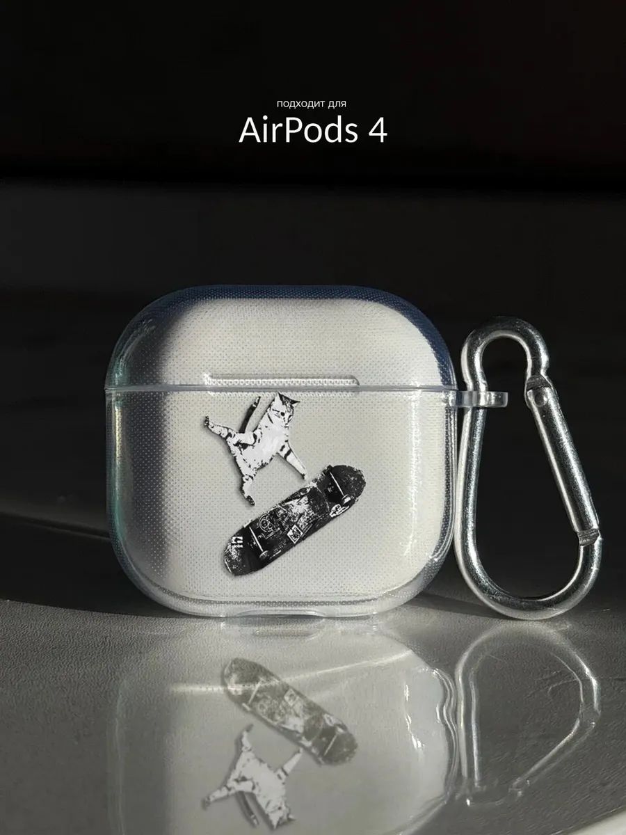 Чехол на AirPods 4 с котиком