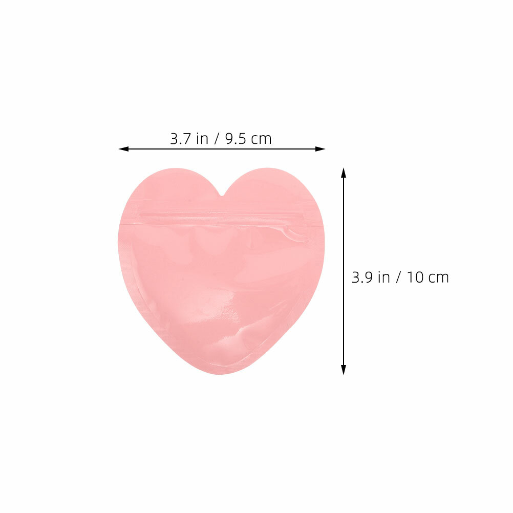 Пакеты с сердечками из pet cpp, розовые с застежкой, для хранения украшений, 200 шт