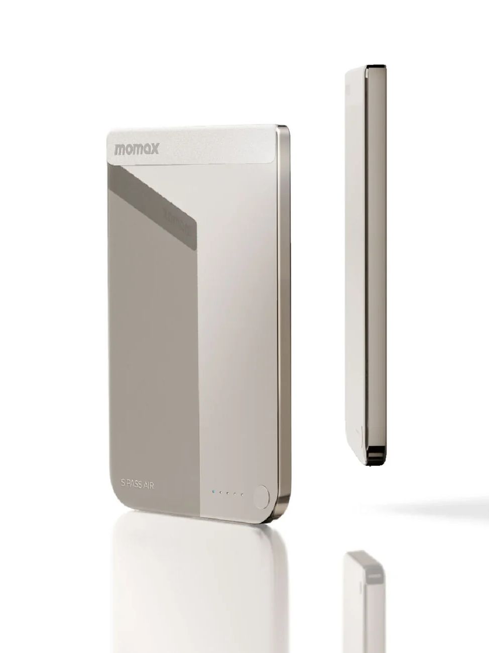 Беспроводной дополнительный аккумулятор (MagSafe) Momax 1-Power S.Pass Air 5000 Ультратонкий 6мм Gold