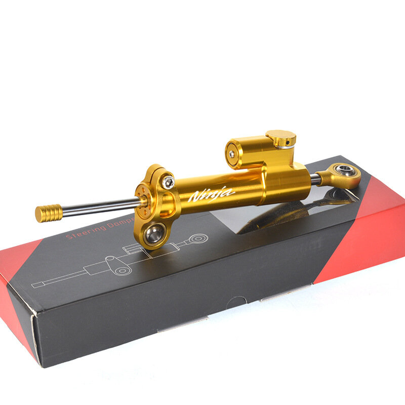 Демпфер руля для Kawasaki NINJA 250/300/400/650, ZX6R/ZX10R/ZX14R — универсальный лёгкий алюминиевый стабилизатор