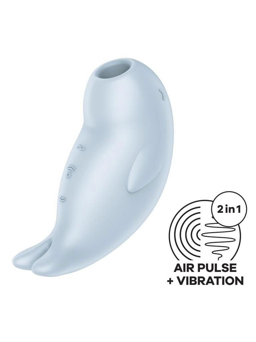 Вакуумный стимулятор клитора Satisfyer Seal You Soon, голубой