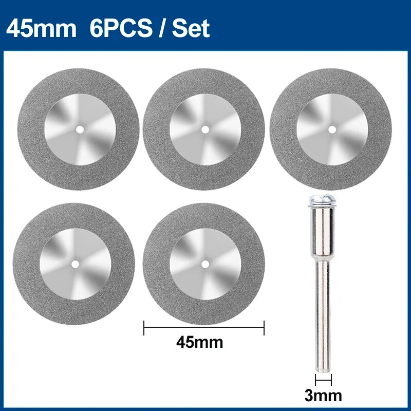 Набор алмазных отрезных дисков xcan DM0061651 16-50 мм для мини-дрели Dremel 5pcs 45mm Set