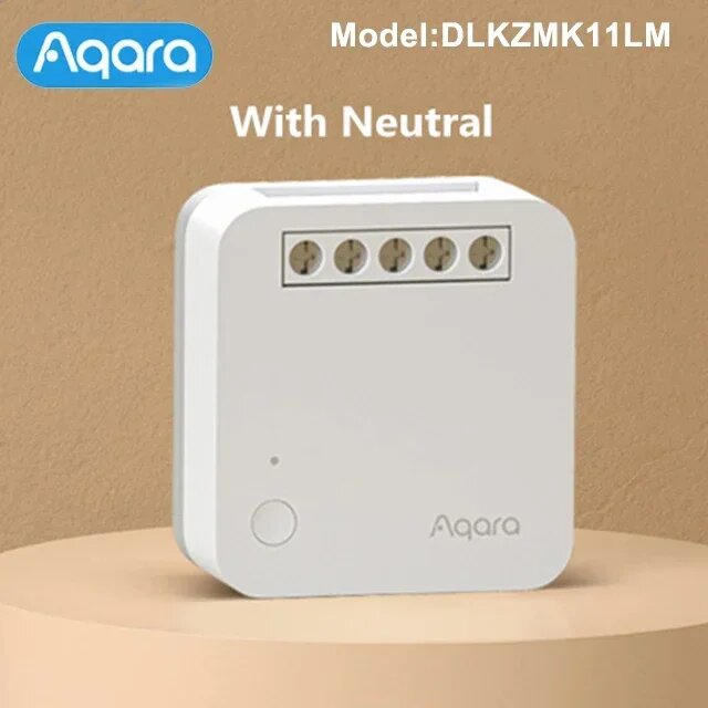Реле Aqara T1 Без нулевого провода С нулевым проводом Однотактный контроллер Переключатель Zigbee-модуль Умный дом Удаленное управление Приложение Aqara Home-С нулевым проводом 1 шт.