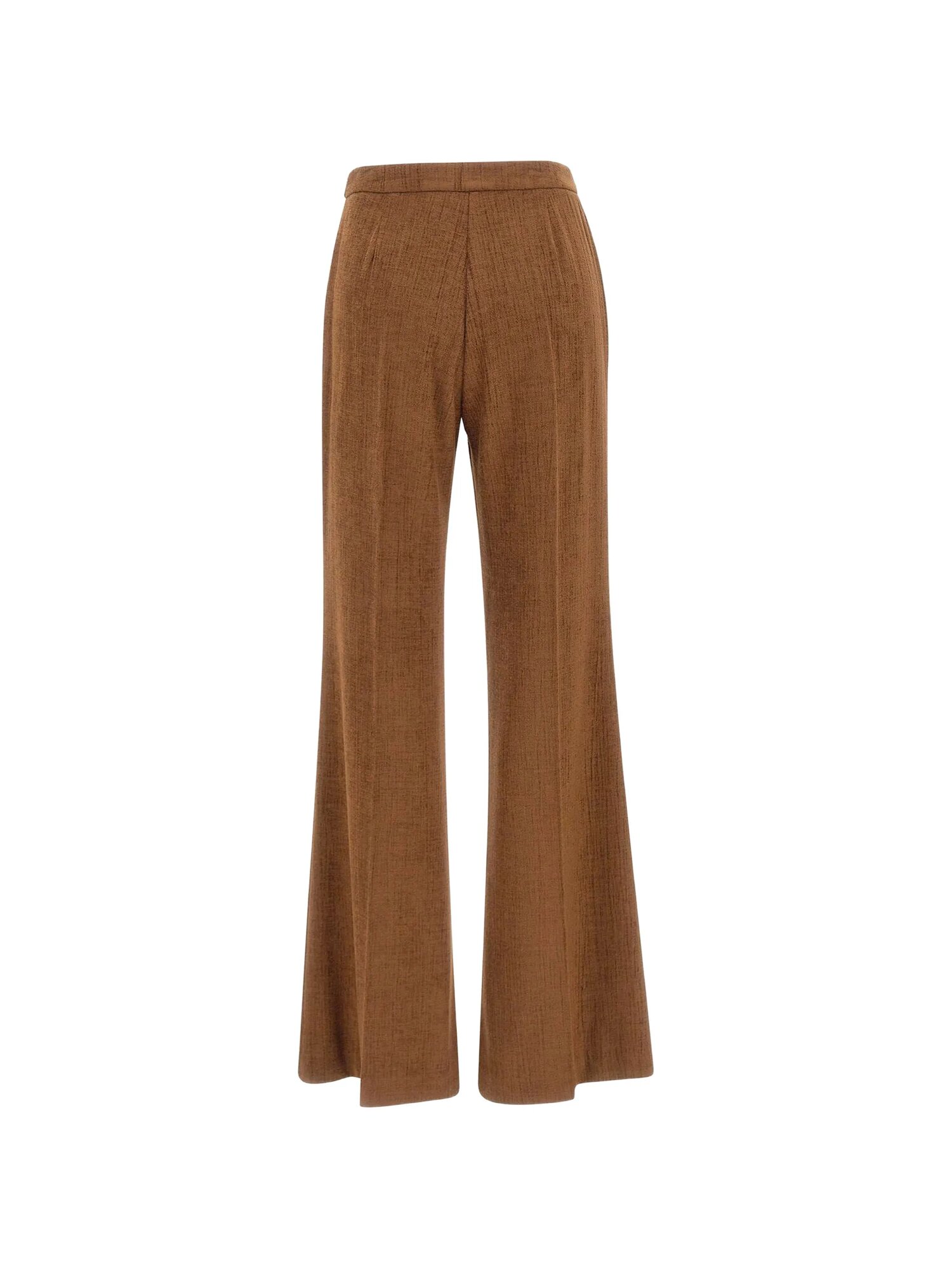 Брюки KAOS Chenille-effect wide-leg trousers, размер 42, коричневый — фото 1