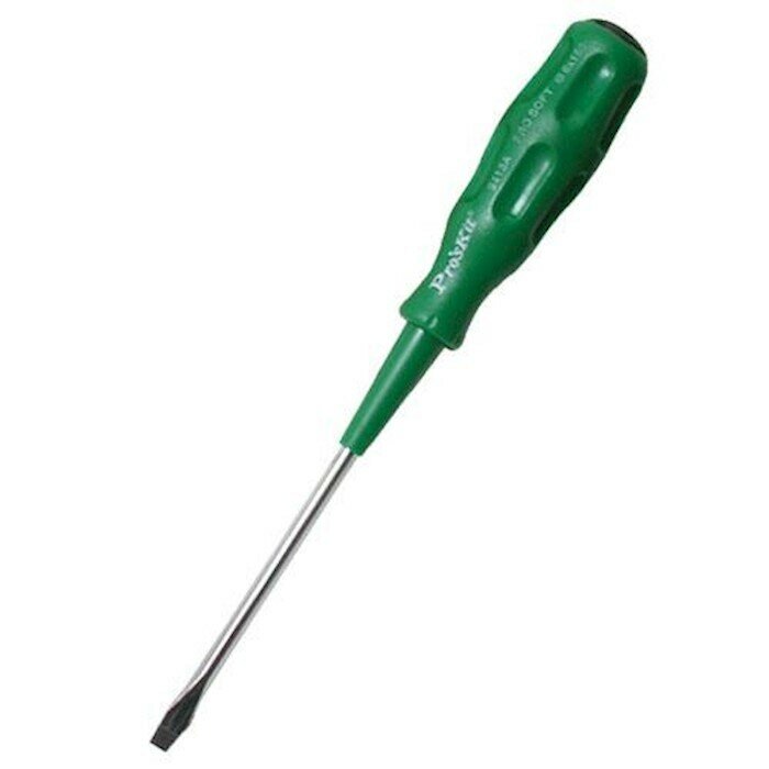 Прецизионная шлицевая отвертка Pro'sKit 89413A (6.0х150) с мягкой рукояткой