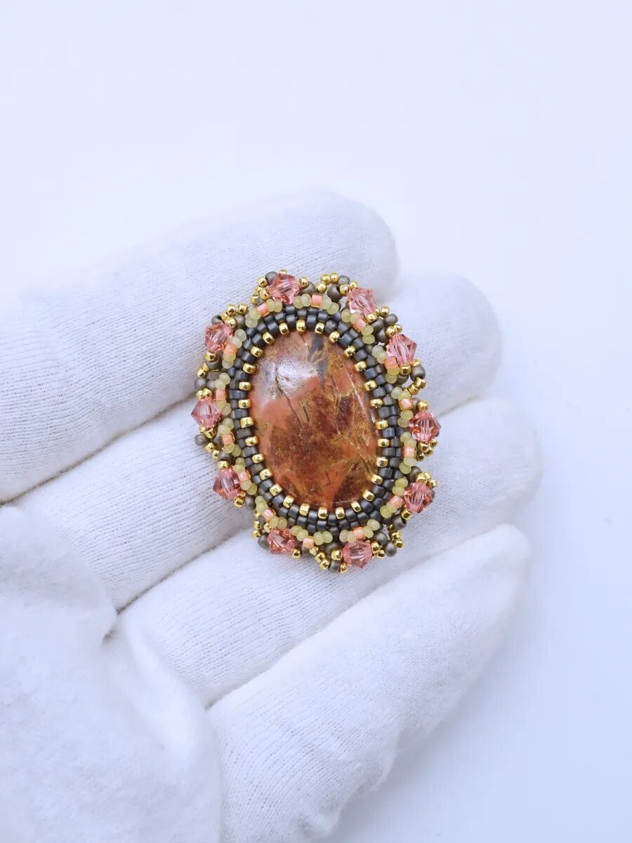 Брошь, кристалл, кристаллы Swarovski