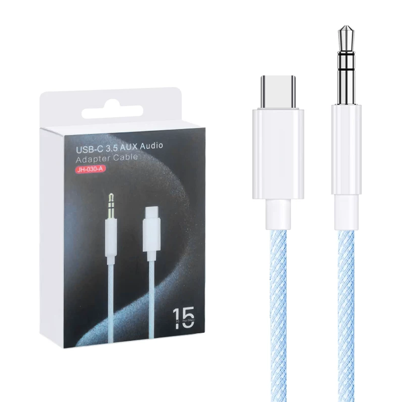 Аудиокабель AUX Type C USB C на 3,5 мм Jack AUX для автомобильных колонок и наушников, адаптер для iPhone 17 16 15, Samsung Galaxy Xiaomi