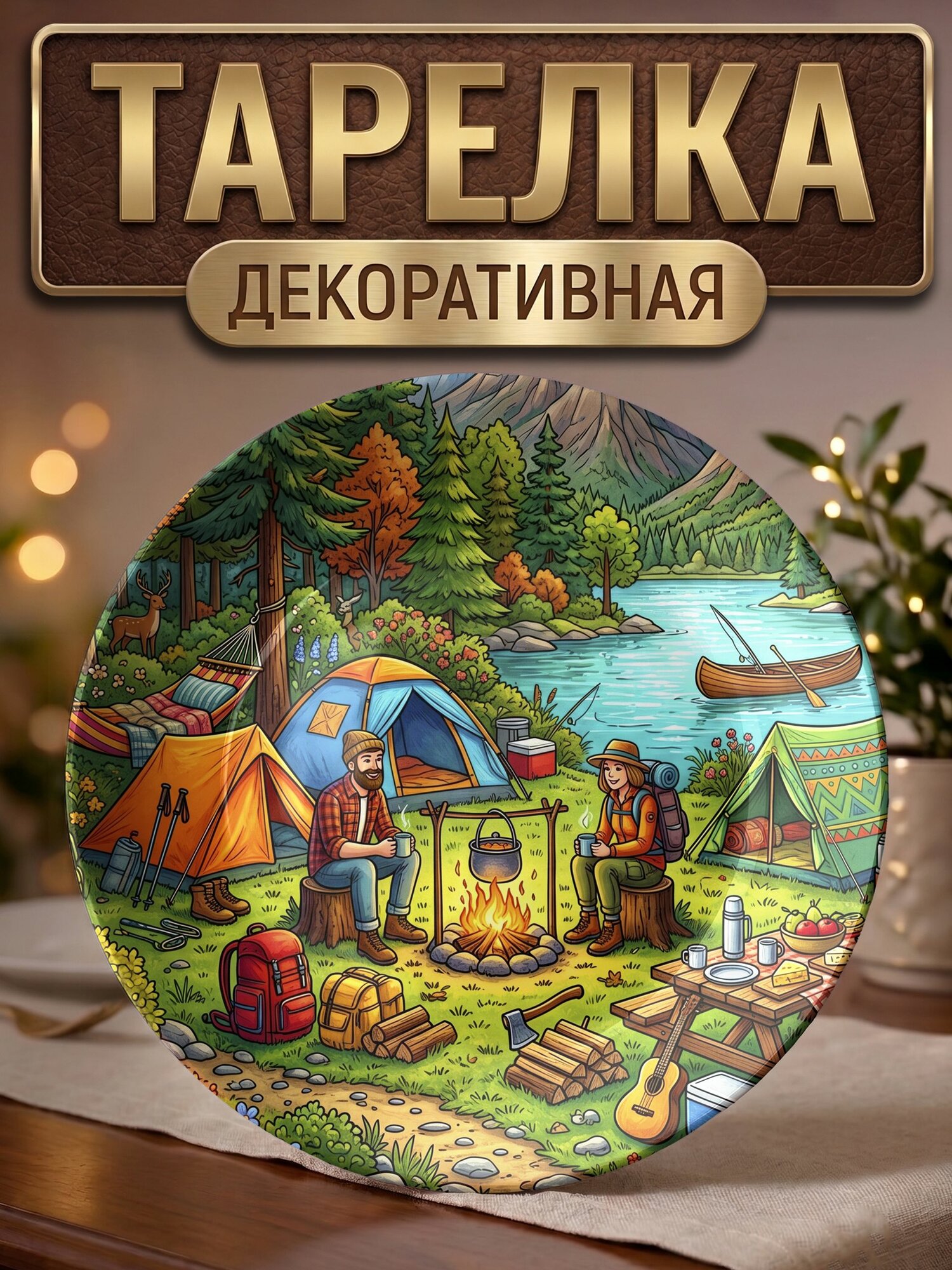 Тарелка декоративная Пикник на природе